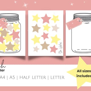 Printable Wish Jar for Vision Board and Activities, New Year Wishes ...