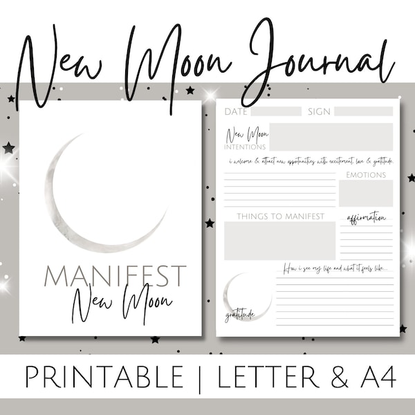 Moon Journal - Etsy