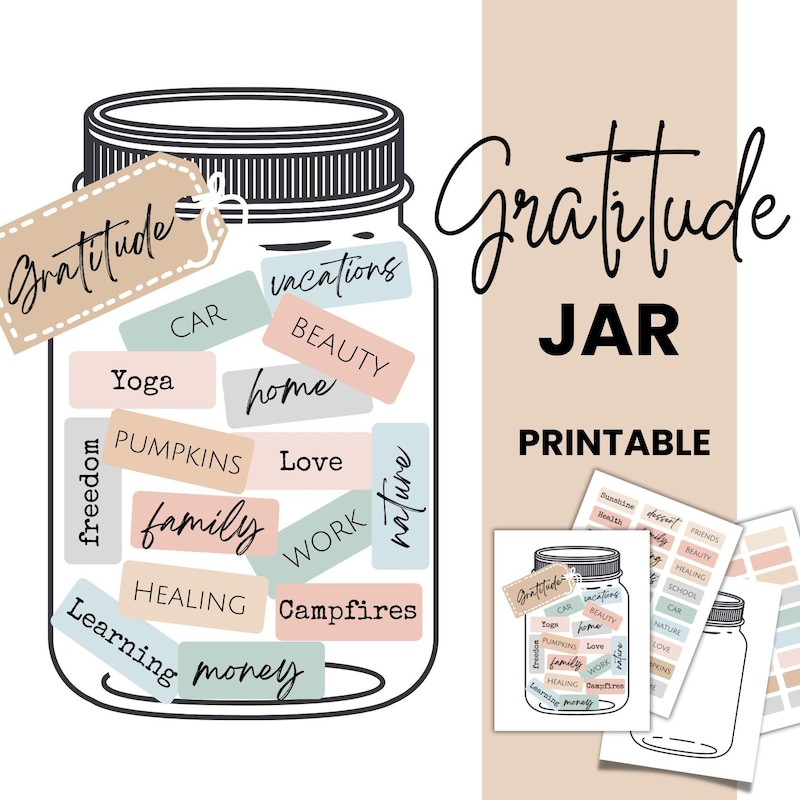 Gratitude Jar - Etsy