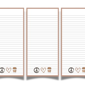 Printable Notepad for Lists, Shopping, Writing, Printable Lined Paper ...