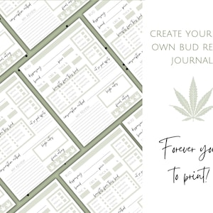 Cannabis Review Journal Template, Printable Marijuana Journal to Keep ...