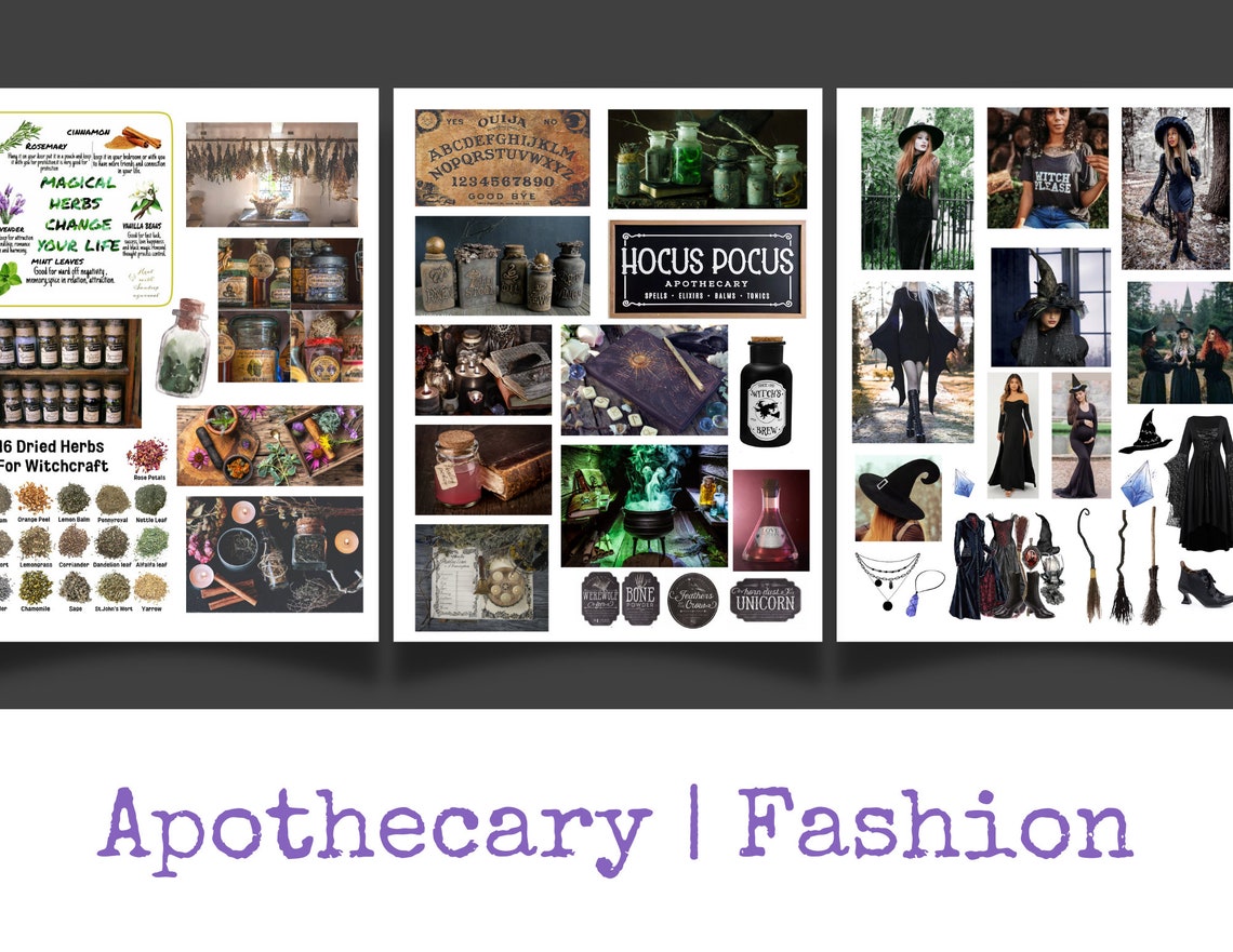 Vision Board Kit Printable, Witch Vision Board for Manifesting, Salem ...