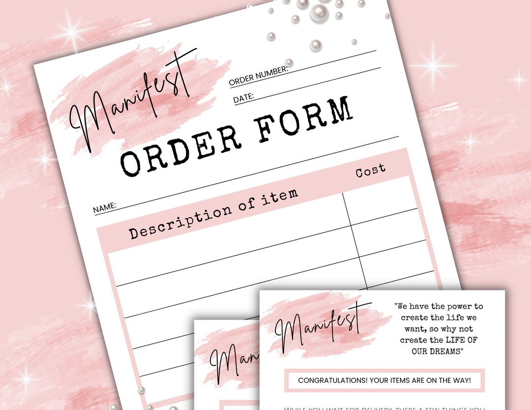 Printable Manifest Worksheets to Create Your Dream Life, Manifest ...