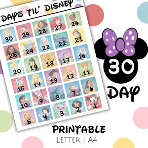 30 Day Countdown Printable, Count Down the Days Until Your Magical ...