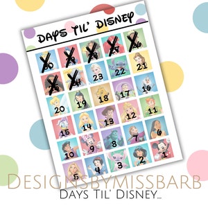 30 Day Countdown Printable, Count Down the Days Until Your Magical ...