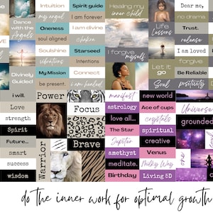 Vision Board Bundle With 70 Printable Pages, 1500 Elements to Create a ...