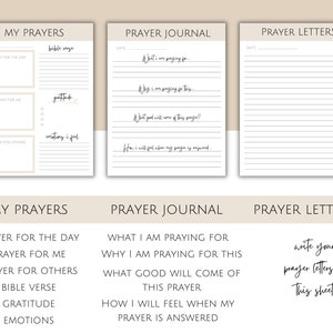 Prayer Journal Printable Bundle With Bible Verse, Gratitude, Prayers ...