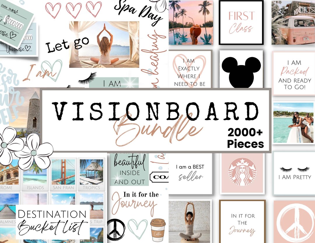 2025 Printable Vision Board Bundle With 2000 Printable Photos ...