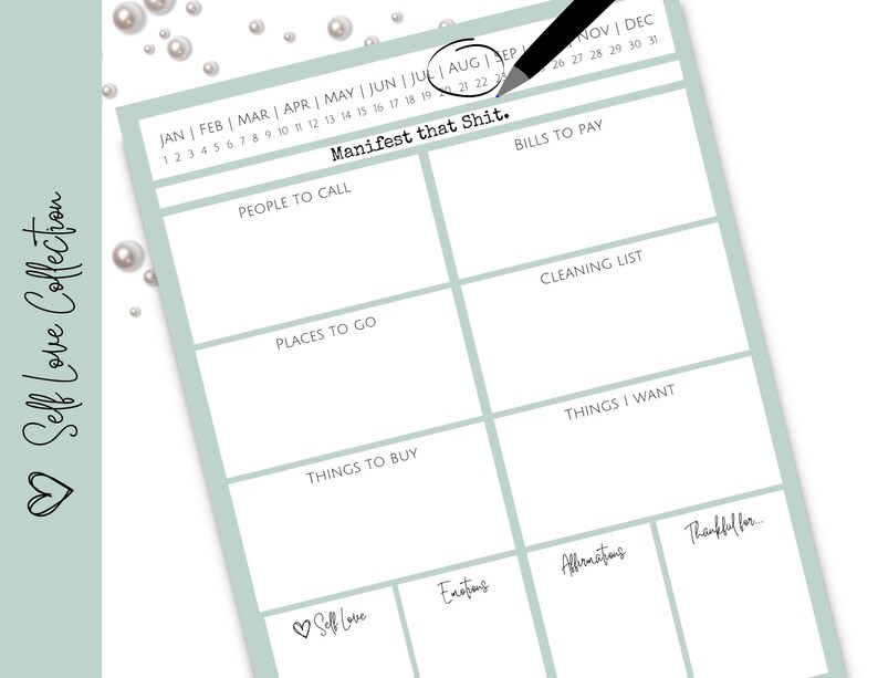 Manifest & Organize Printable To-do List for Organization and Lists ...