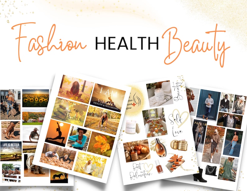 Printable Vision Board Kit Autumn Vision Board Printable - Etsy