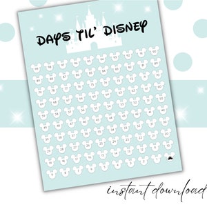 Mickey Printable Countdown, Count Down the Days Until Your Magical ...