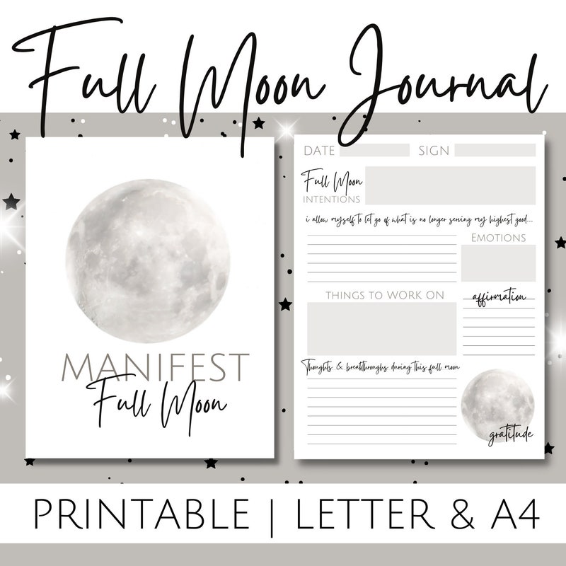 Moon Journal - Etsy