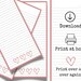 Printable Heart Note Paper for Grocery Lists Note Taking to - Etsy