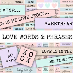 Vision Board LOVE Words and Phrases for Attracting Love, Junk Journal ...