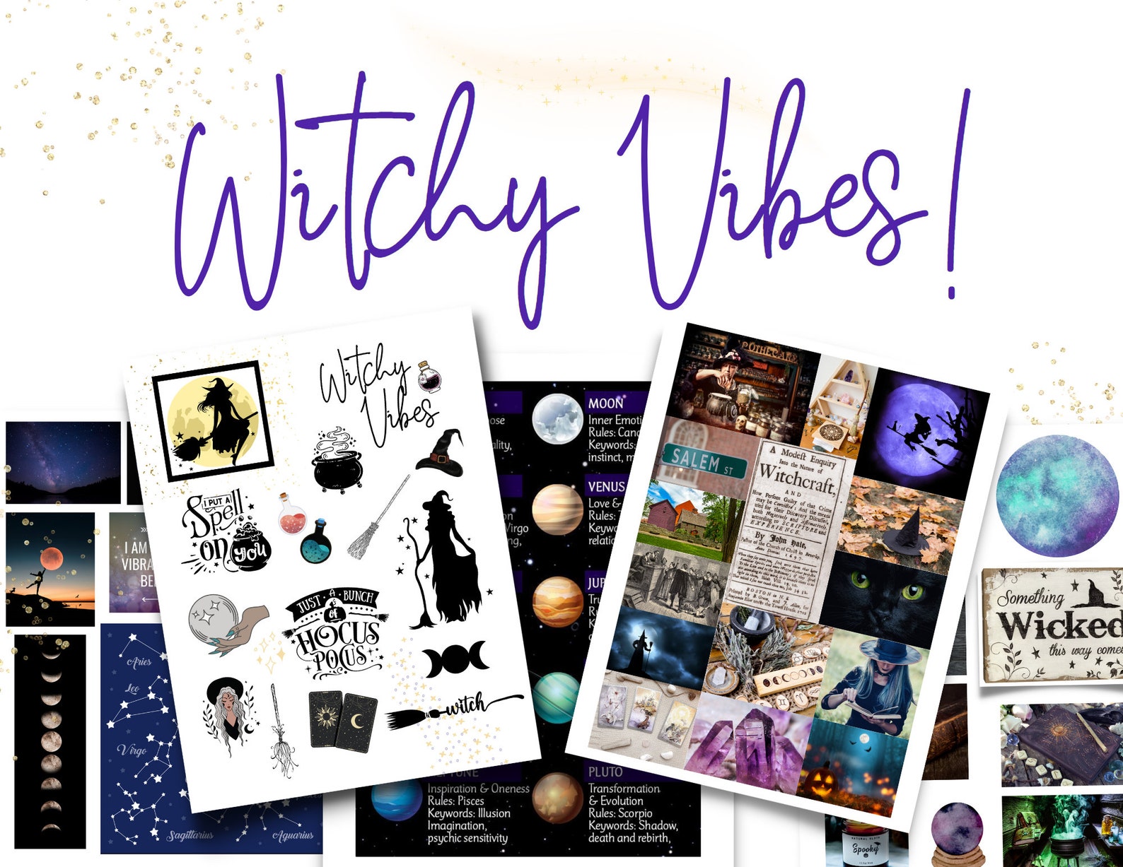 Printable Vision Board Kit, Autumn Vision Board, Printable Manifest ...