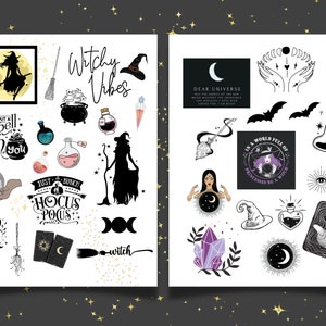 Vision Board Kit Printable, Witch Vision Board for Manifesting, Salem ...