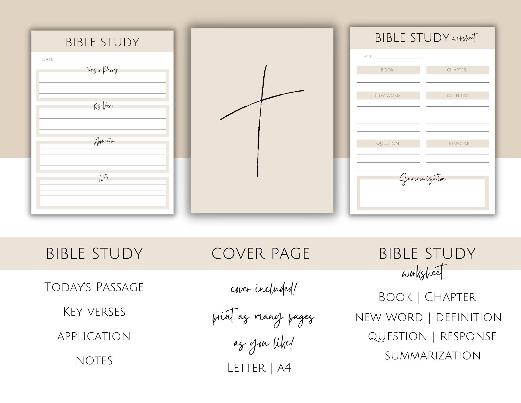 Prayer Journal Printable Bundle With Bible Verse, Gratitude, Prayers ...