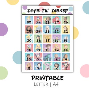 30 Day Countdown Printable, Count Down the Days Until Your Magical ...
