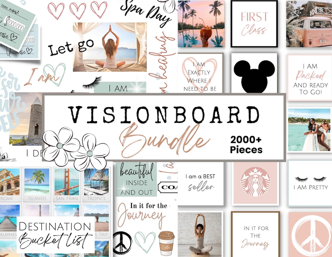 2026 Printable Vision Board Bundle With 2000 Printable Photos ...