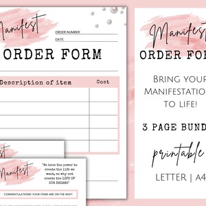 Printable Manifest Worksheets to Create Your Dream Life, Manifest ...