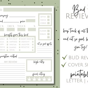 Cannabis Review Journal Template, Printable Marijuana Journal to Keep ...