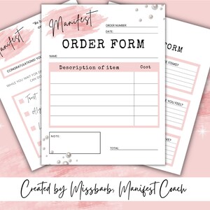 Printable Manifest Worksheets to Create Your Dream Life, Manifest ...