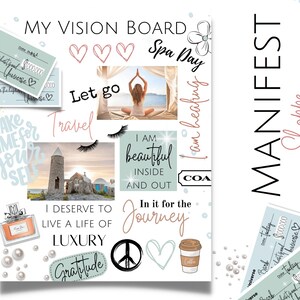 Winter Vision Board Kit, Printable Vision Board for Winter, 100's of ...