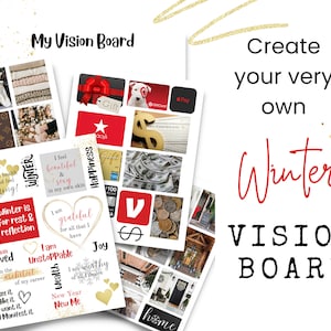 Winter Vision Board Kit, Printable Vision Board for Winter, 100's of ...