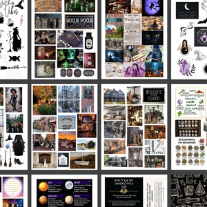 Vision Board Kit Printable, Witch Vision Board for Manifesting, Salem ...