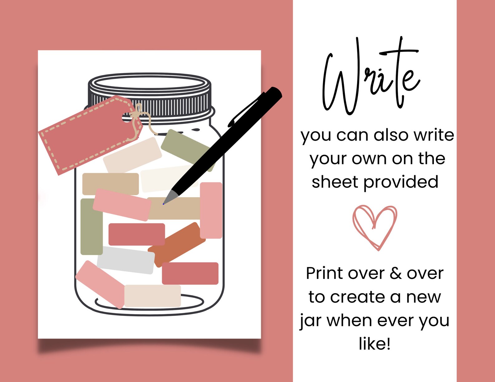 Gratitude Jar Printable, Gratitude Vision Board for Manifesting ...