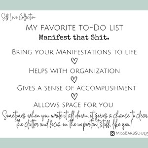 Manifest & Organize Printable To-do List for Organization and Lists ...