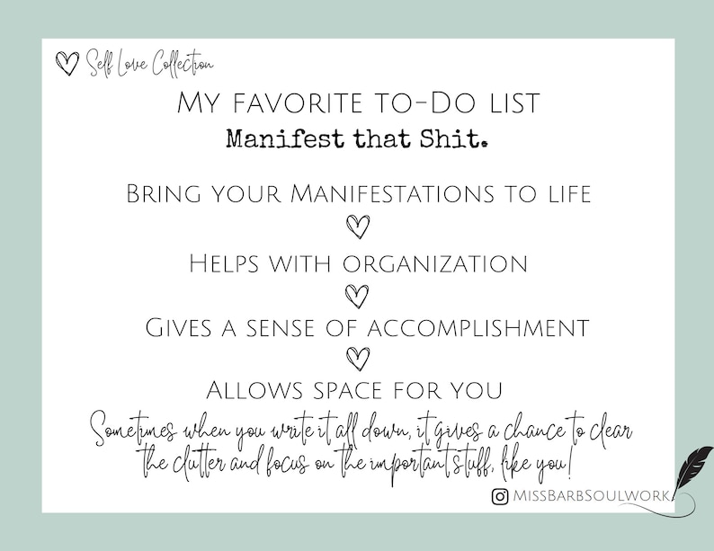 Manifest & Organize Printable To-do List for Organization and - Etsy
