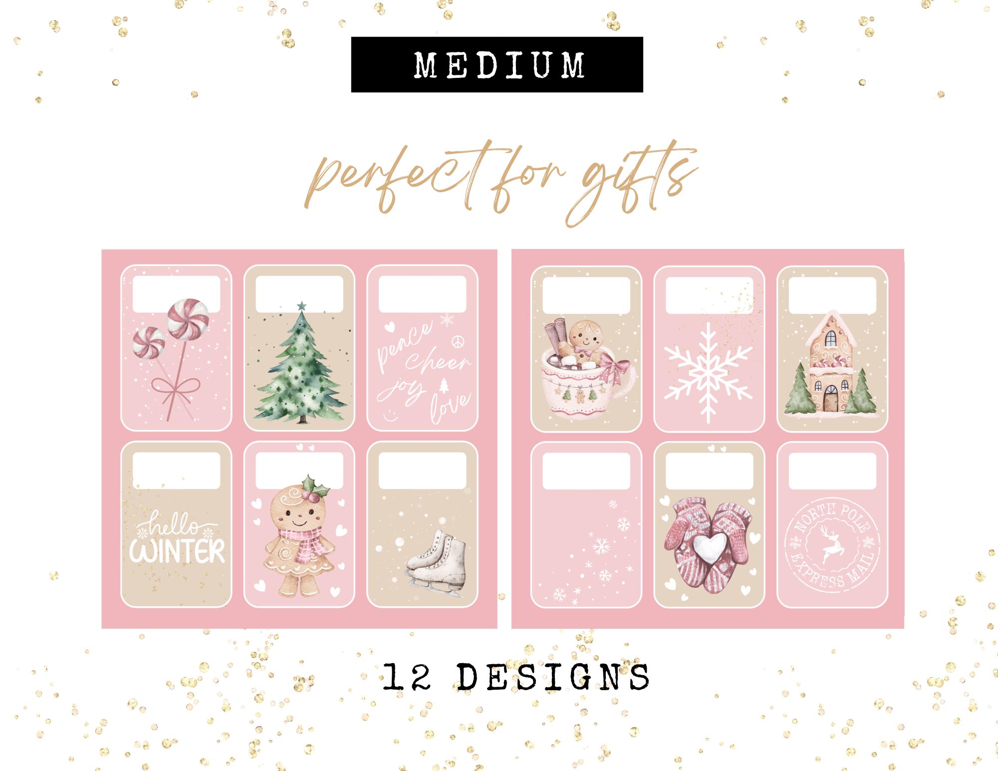 Printable Gift Tags for Christmas and Holiday Gifts, Sticker Labels ...