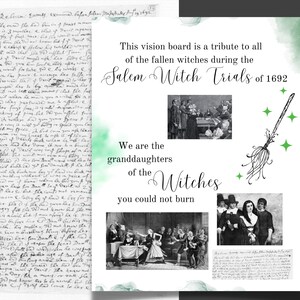 Vision Board Kit Printable, Witch Vision Board for Manifesting, Salem ...