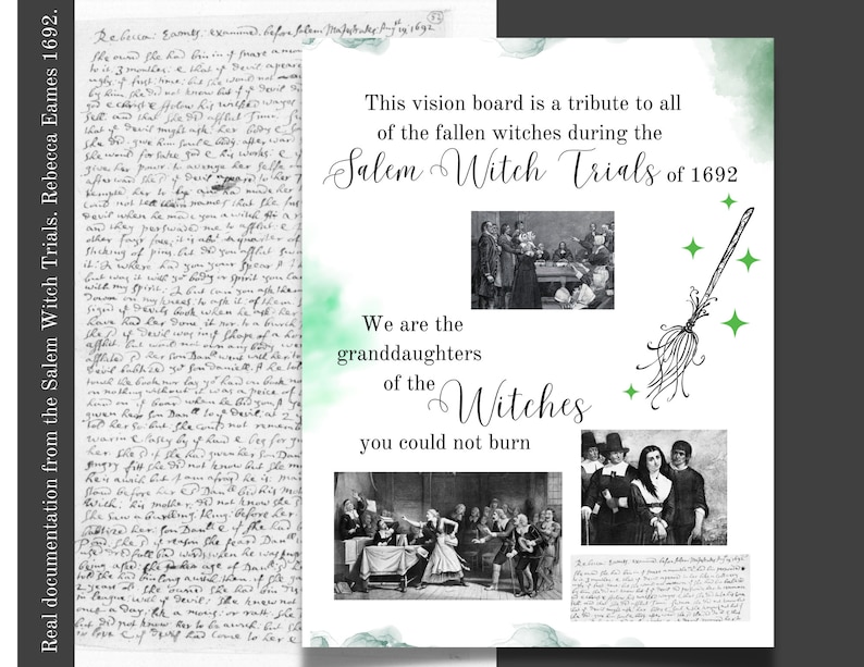 Vision Board Kit Printable, Witch Vision Board for Manifesting, Salem ...