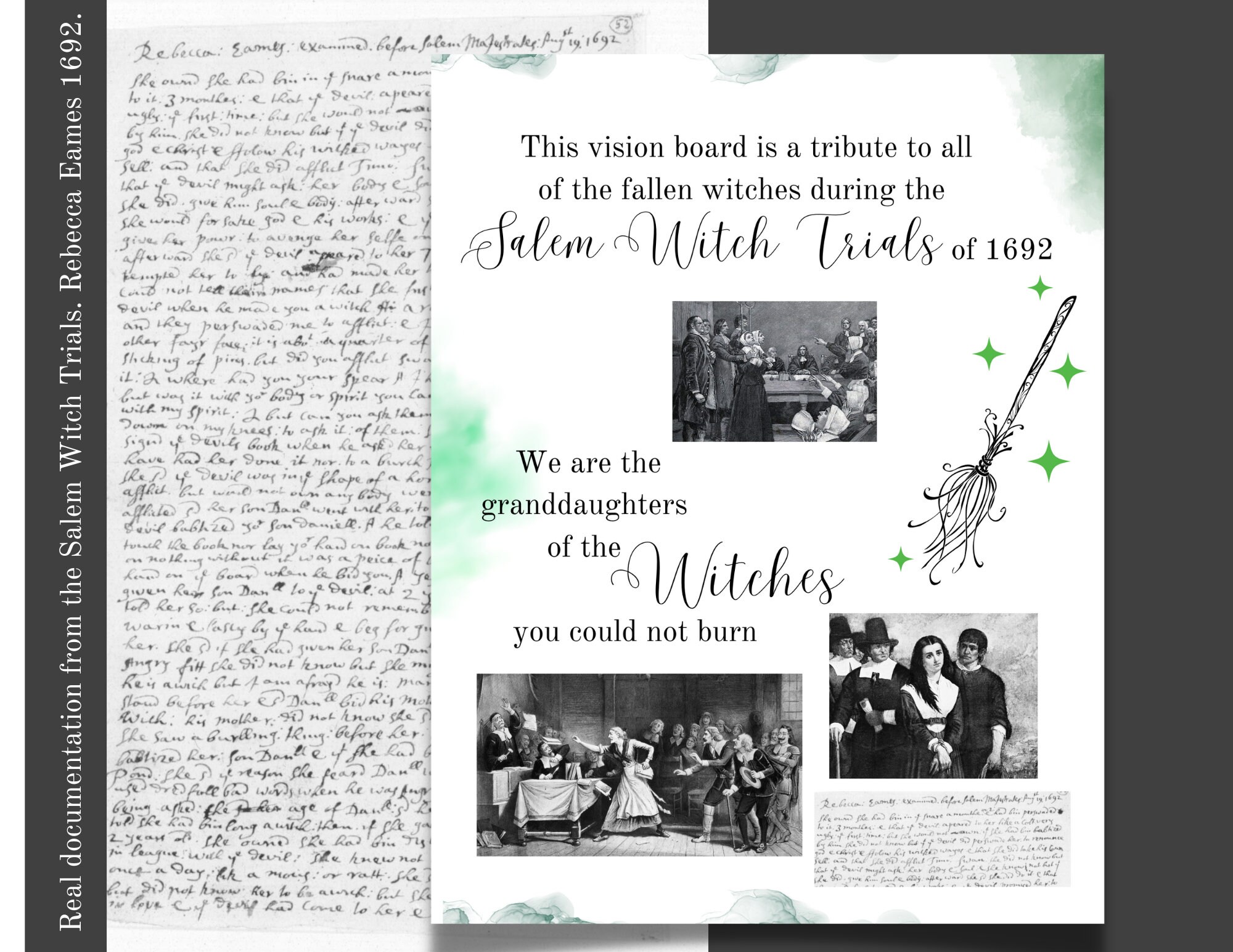 Vision Board Kit Printable Witch Vision Board for - Etsy