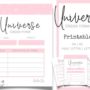 New Universe Order Form for Manifesting Abundance High - Etsy