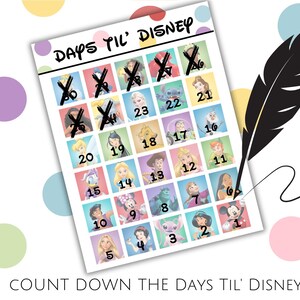 30 Day Countdown Printable, Count Down the Days Until Your Magical ...