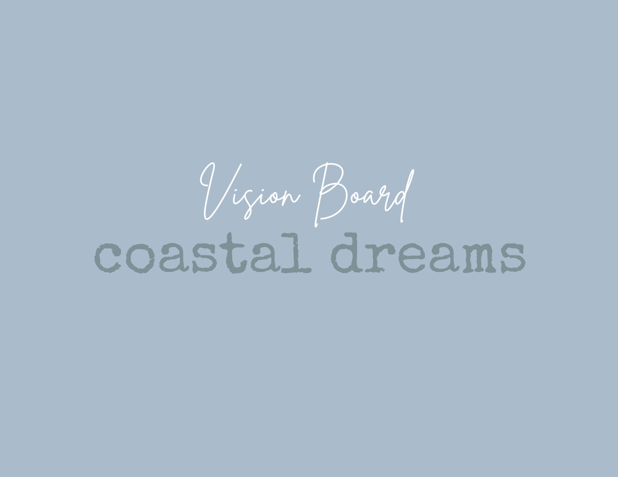 Vision Board Printable, Beach Inspired Kit With Photos, Affirmations ...