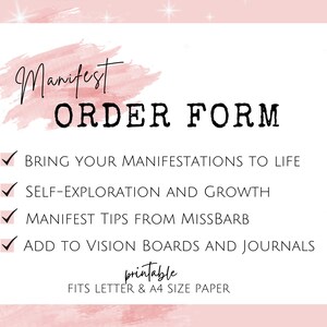 Printable Manifest Worksheets to Create Your Dream Life, Manifest ...