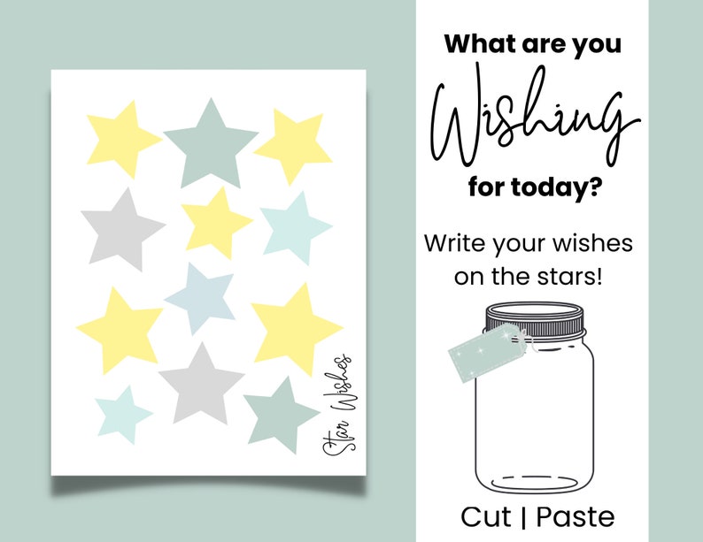 Make a Wish Kit Printable Wish Upon a Star Printable Activity - Etsy