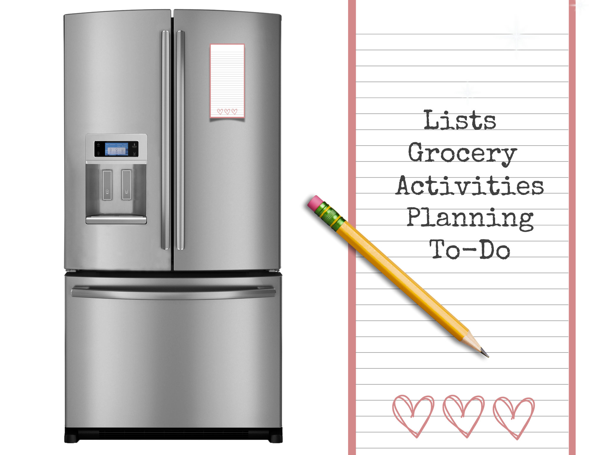 Printable Heart Note Paper for Grocery Lists Note Taking to - Etsy