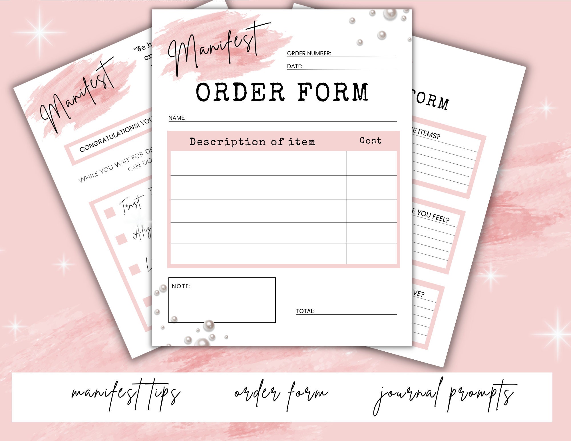 Printable Manifest Worksheets to Create Your Dream Life, Manifest ...