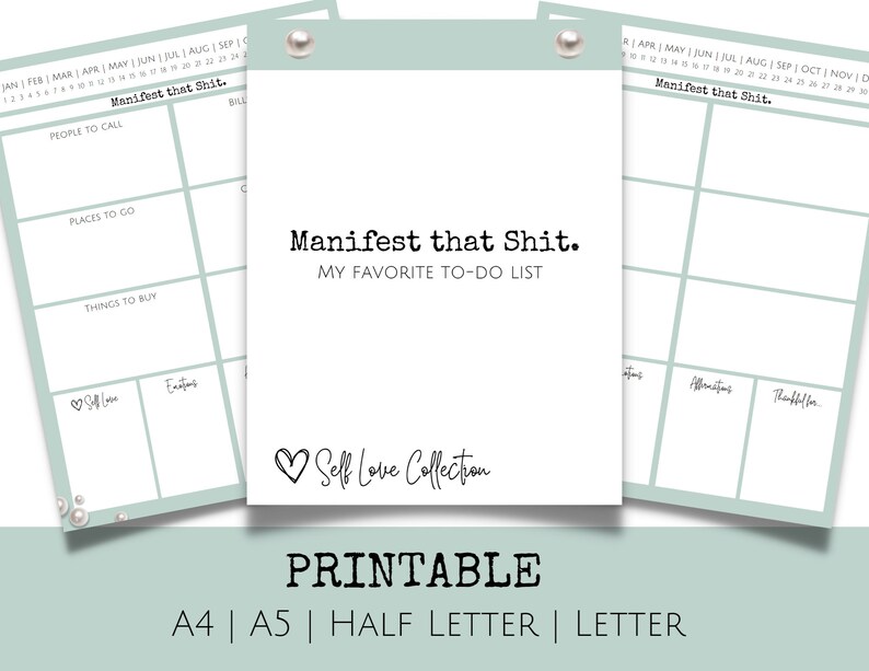 Manifest & Organize Printable To-do List for Organization and - Etsy