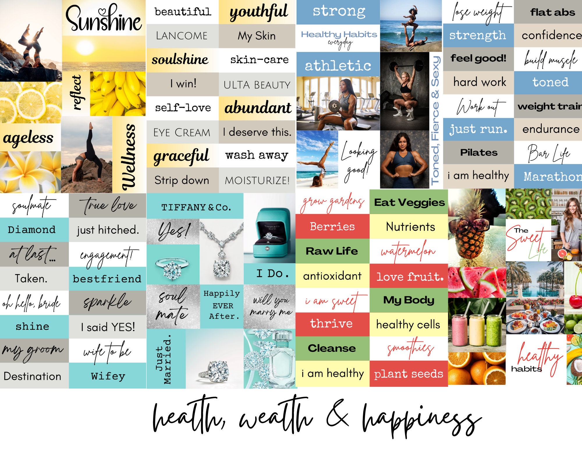 Vision Board Bundle With 70 Printable Pages 1500 Elements to - Etsy