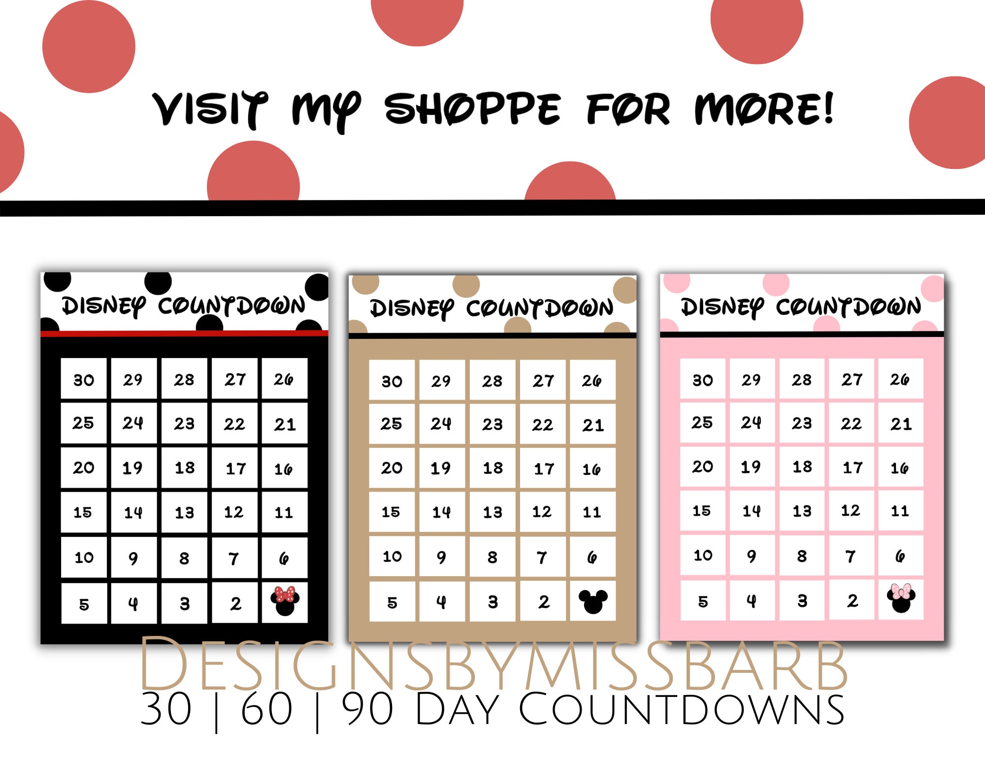 100 Day Printable Vacation Countdown Count Down the Days - Etsy