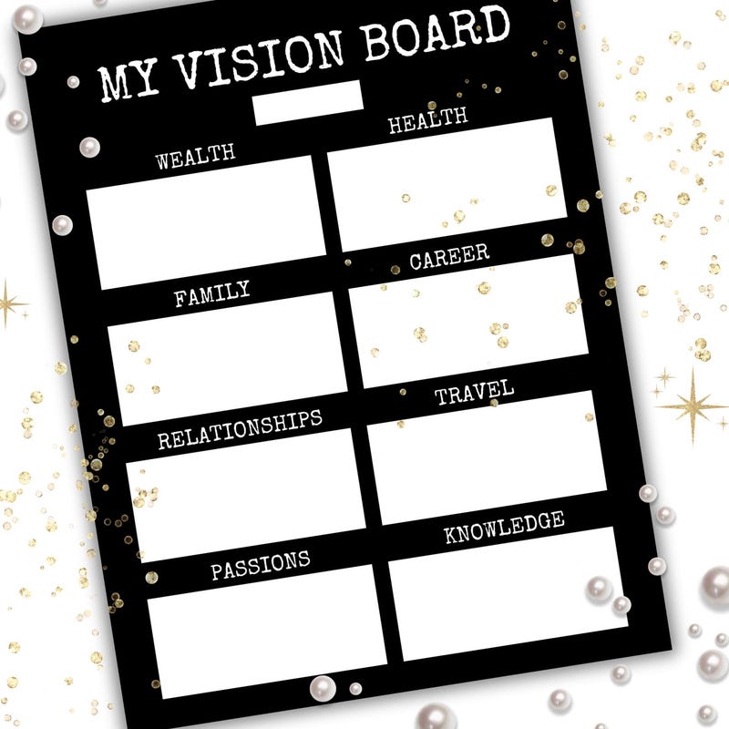 Vision Board Template - Etsy