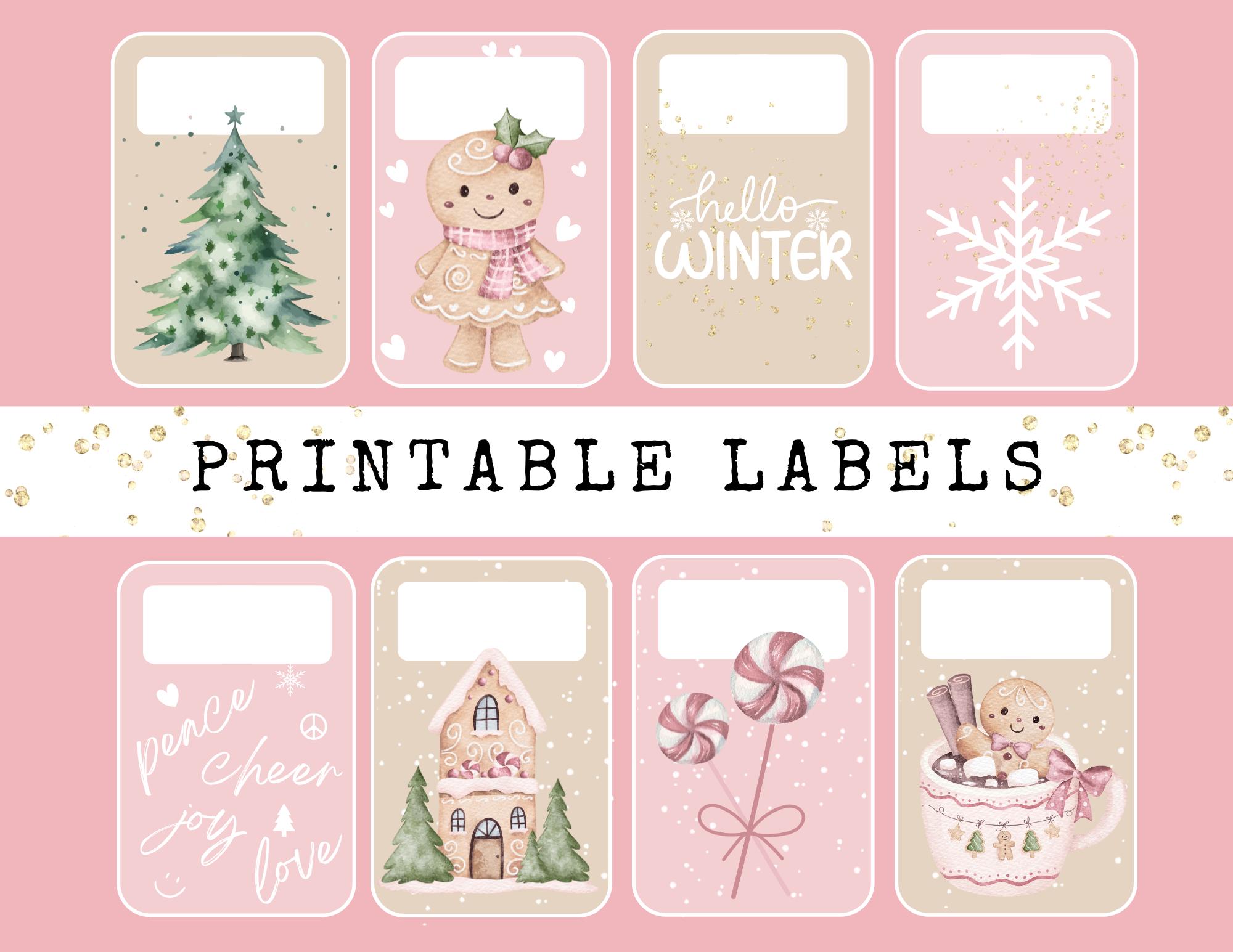 Printable Gift Tags for Christmas and Holiday Gifts, Sticker Labels ...