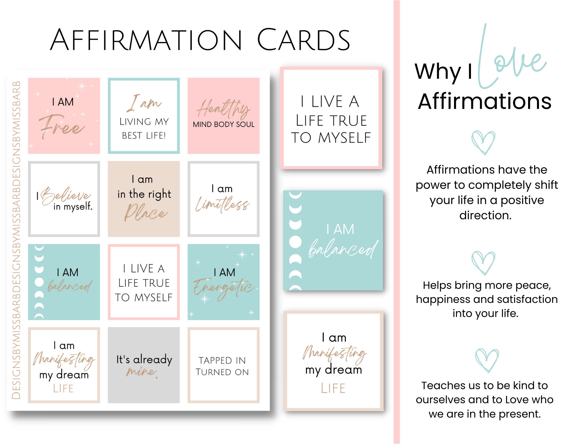 Printable Vision Board Kit With Affirmations Manifest Checks - Etsy