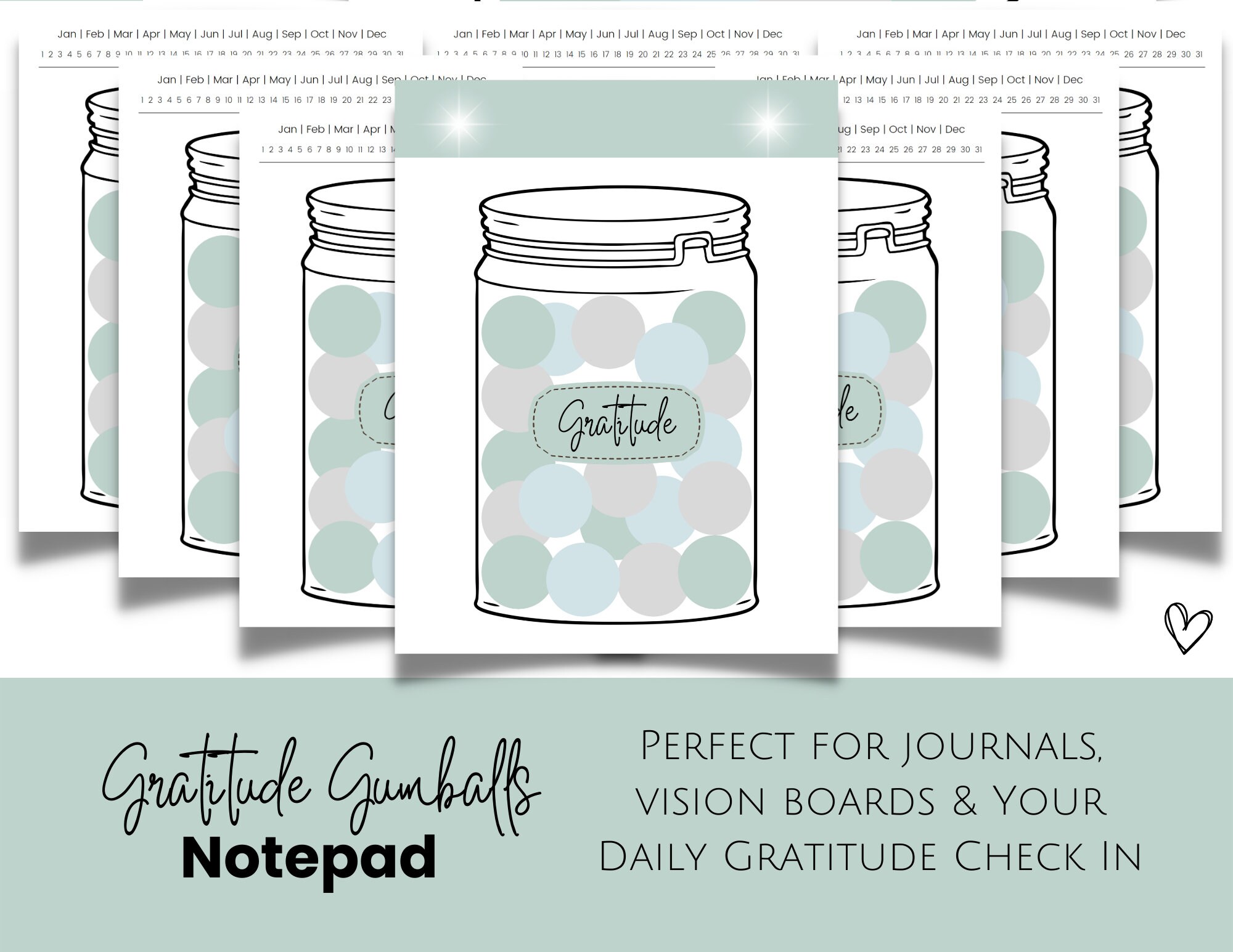Printable Gratitude Jar for Self-reflection Daily Gratitude - Etsy